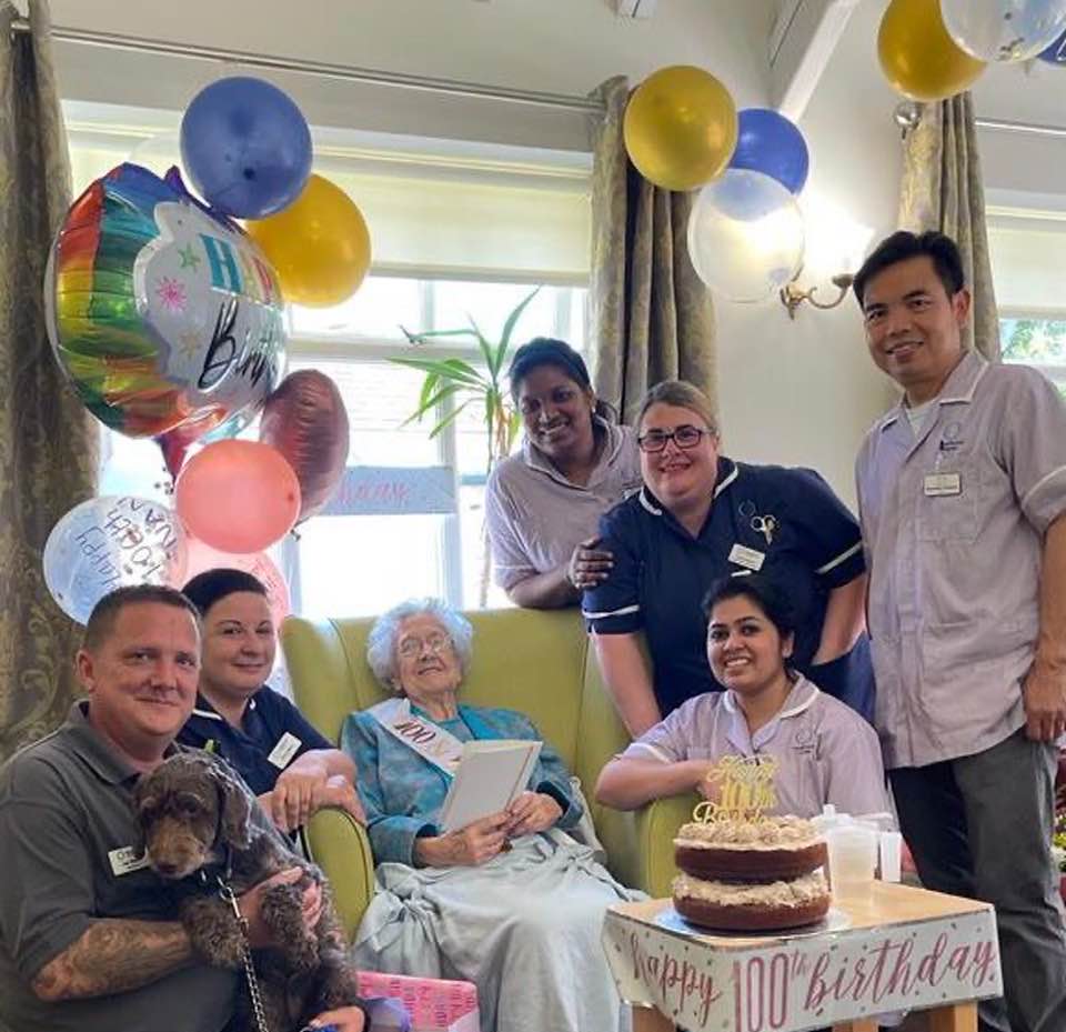 Keep happy and smiling says Winnie as she celebrates turning 100 ...